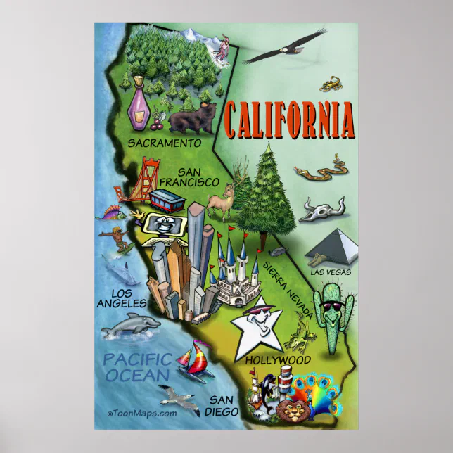 California Map Poster | Zazzle