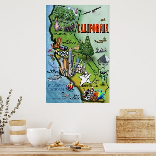 California Map Poster | Zazzle