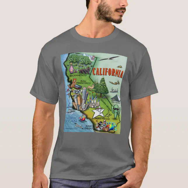 California Map T-Shirt | Zazzle