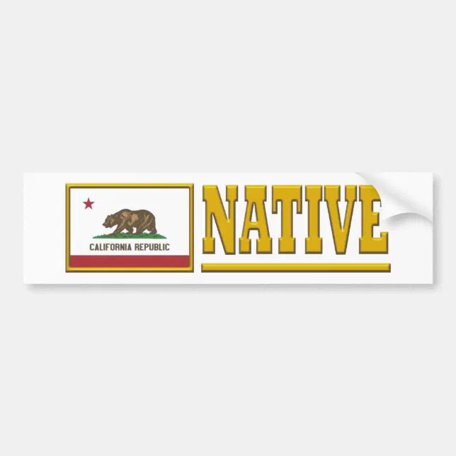California Native Bumper Sticker | Zazzle