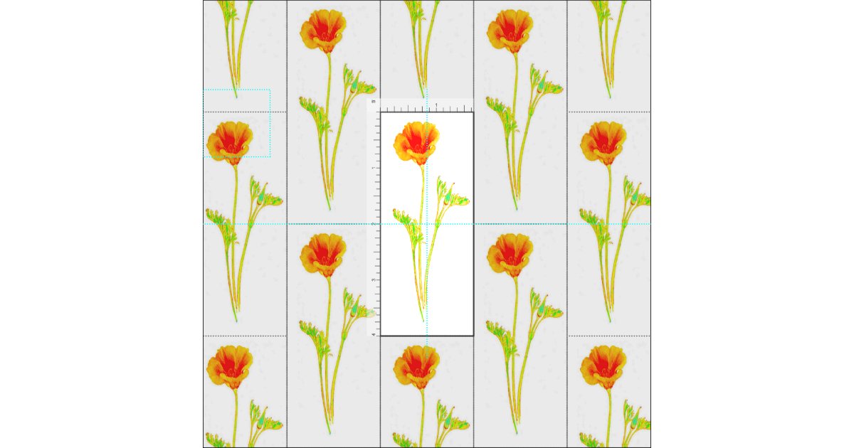 California Poppy Orange Flower Pattern Fabric | Zazzle