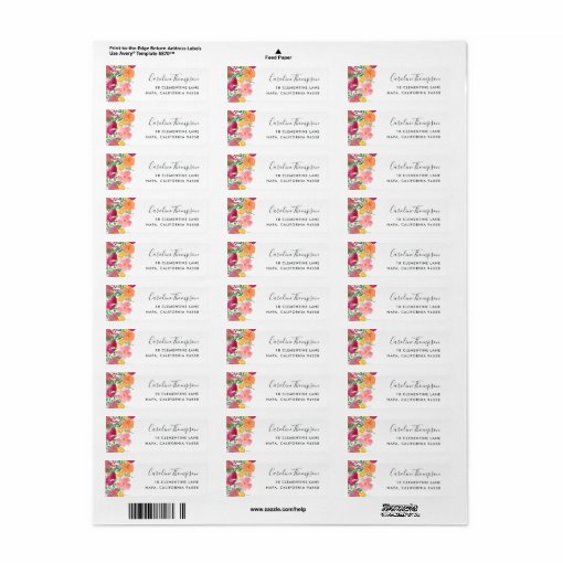 California Poppy Return Address Label | Zazzle