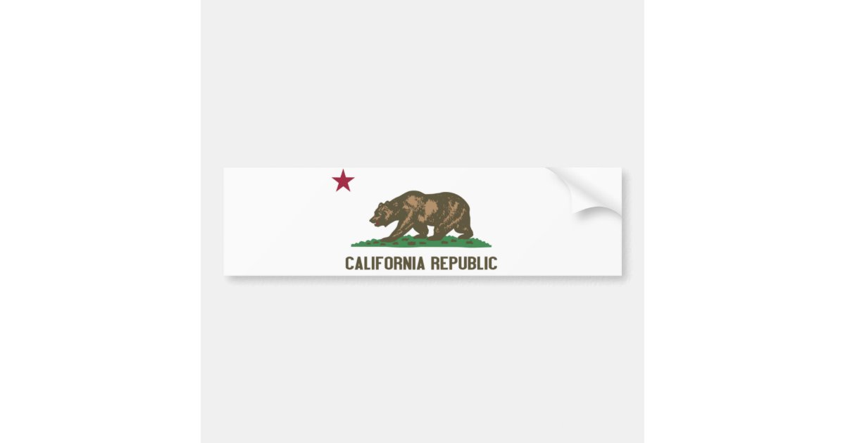 California Republic Bumper Sticker | Zazzle