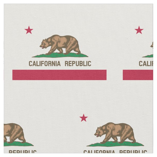 State Flag of California Republic Fabric | Zazzle
