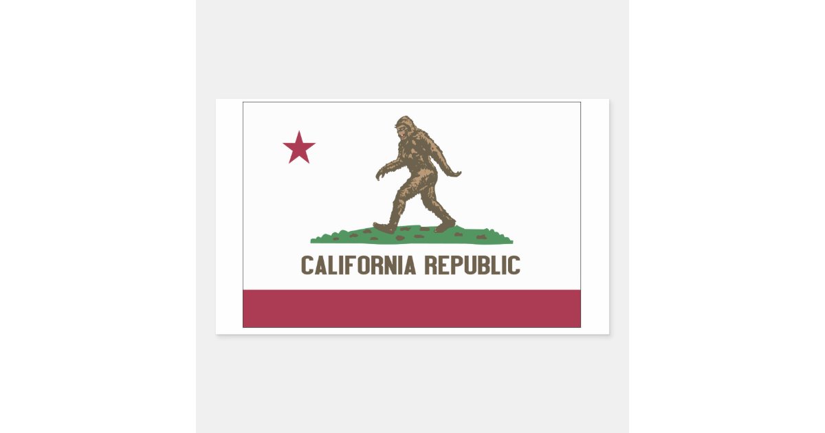 California Republic Rectangular Sticker | Zazzle
