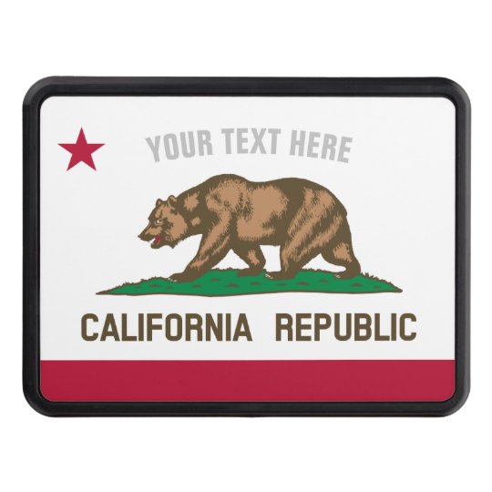 California Republic state flag custom text car Hitch Cover | Zazzle.com