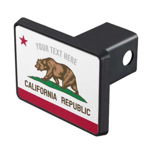 California Republic state flag custom text car Hitch Cover | Zazzle
