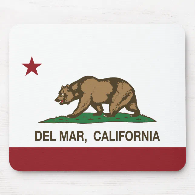 California Republic State Flag Del Mar Mouse Pad | Zazzle