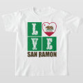 California Republic State Flag Heart San Ramon T-Shirt | Zazzle
