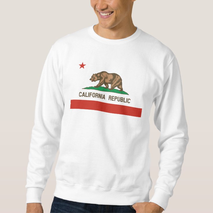 California Republic State Flag Sweatshirt | Zazzle