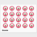 California Round Emblem Classic Round Sticker | Zazzle
