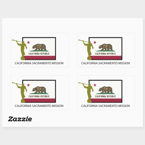 CALIFORNIA SACRAMENTO MISSION LDS CTR RECTANGULAR STICKER | Zazzle