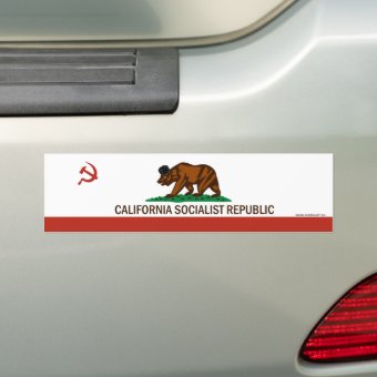 California Socialist Republic Bumper Sticker | Zazzle