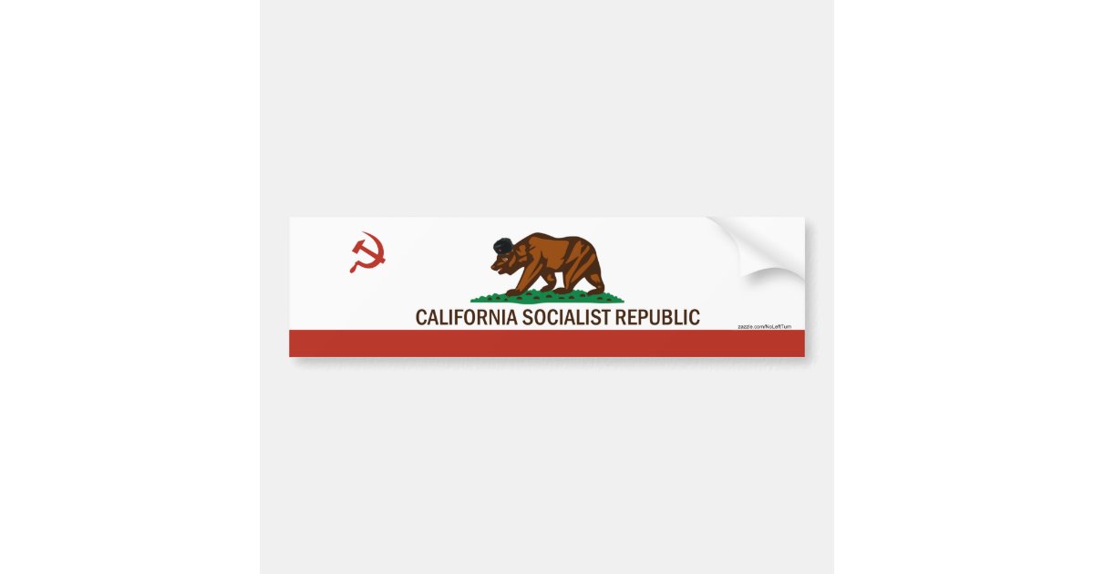 California Socialist Republic Bumper Sticker | Zazzle