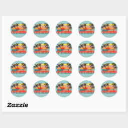 California Souvenir Classic Round Sticker | Zazzle