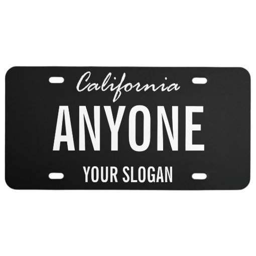 California State Custom License Plate | Zazzle