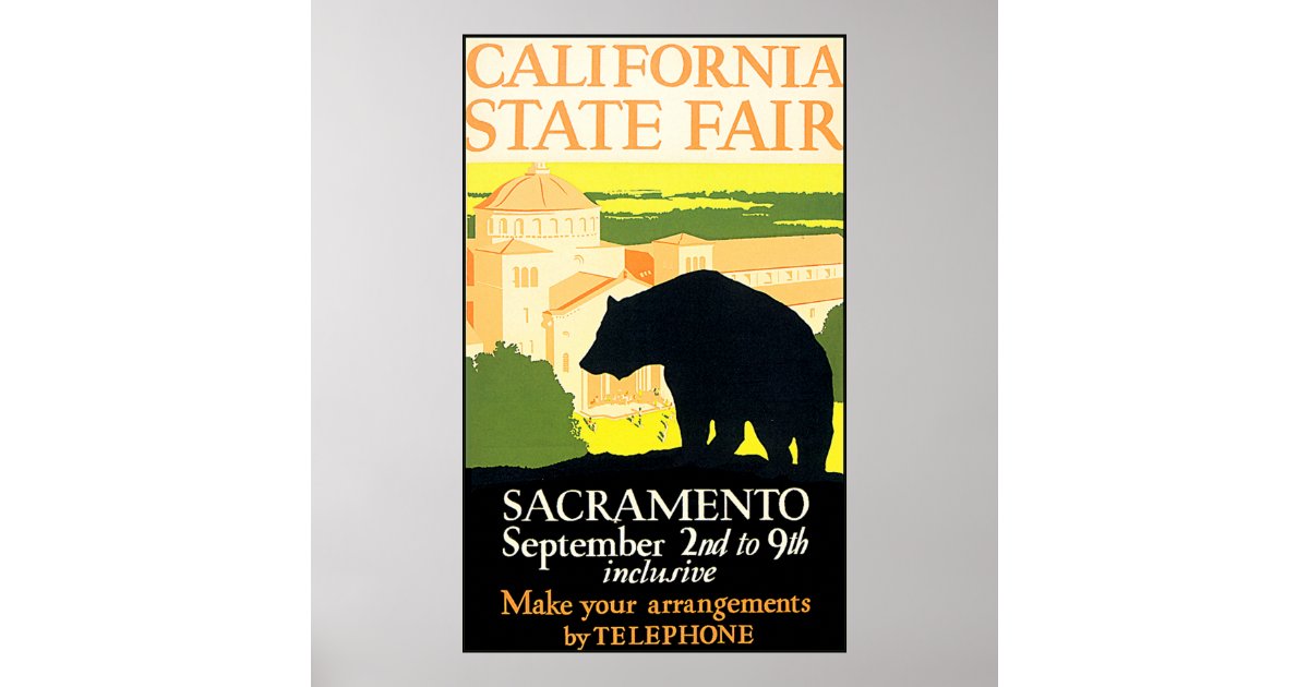 California State Fair Bear Poster | Zazzle