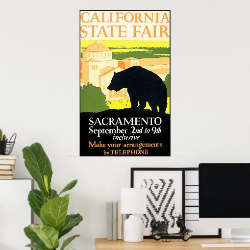 California State Fair Bear Poster | Zazzle