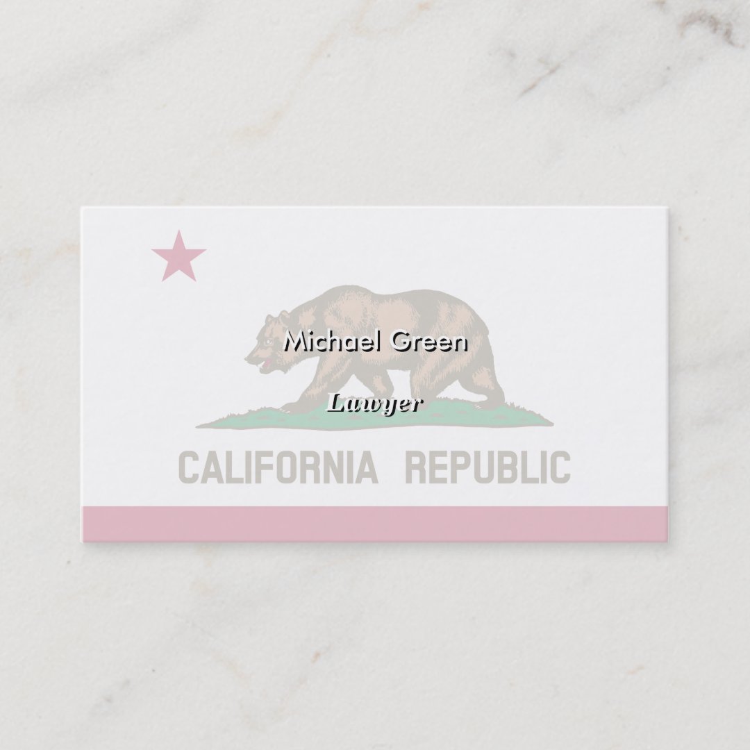 California State Flag Business Card | Zazzle