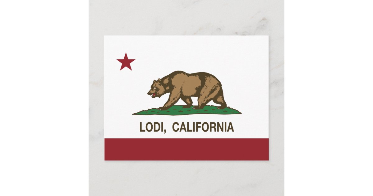 California State Flag Lodi Postcard | Zazzle