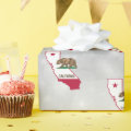 California State Flag Map Wrapping Paper | Zazzle