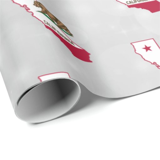 California State Flag Map Wrapping Paper | Zazzle