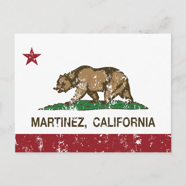 California State Flag Martinez Postcard | Zazzle