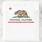 California State Flag Oceanside Rectangular Sticker | Zazzle
