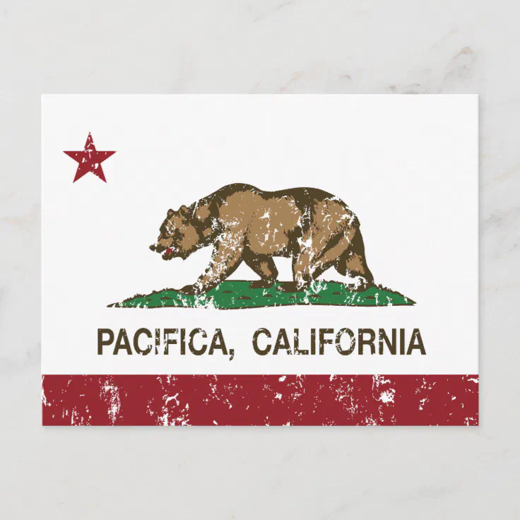 California State Flag Pacifica Postcard | Zazzle