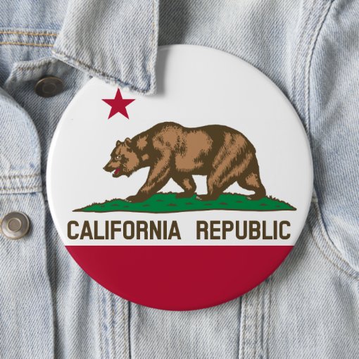 California State Flag Pinback Button | Zazzle