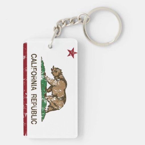 California State Flag Santa Cruz Keychain | Zazzle
