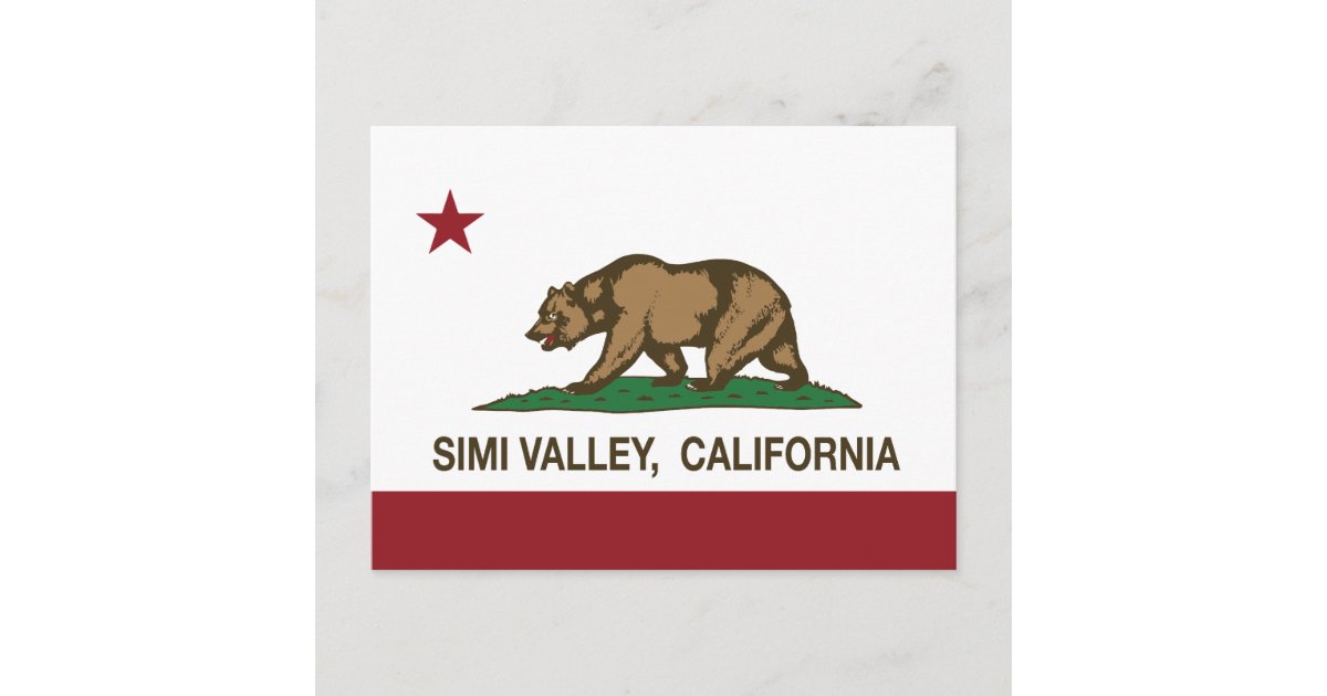 California State Flag Simi Valley Postcard | Zazzle