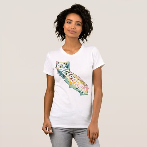 California State Map Illustration T-Shirt | Zazzle