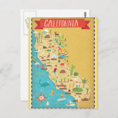 California State Map Postcard | Zazzle