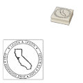California State Map Return Address Wood Art Stamp | Zazzle