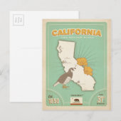 California State Map | The Golden State Postcard | Zazzle