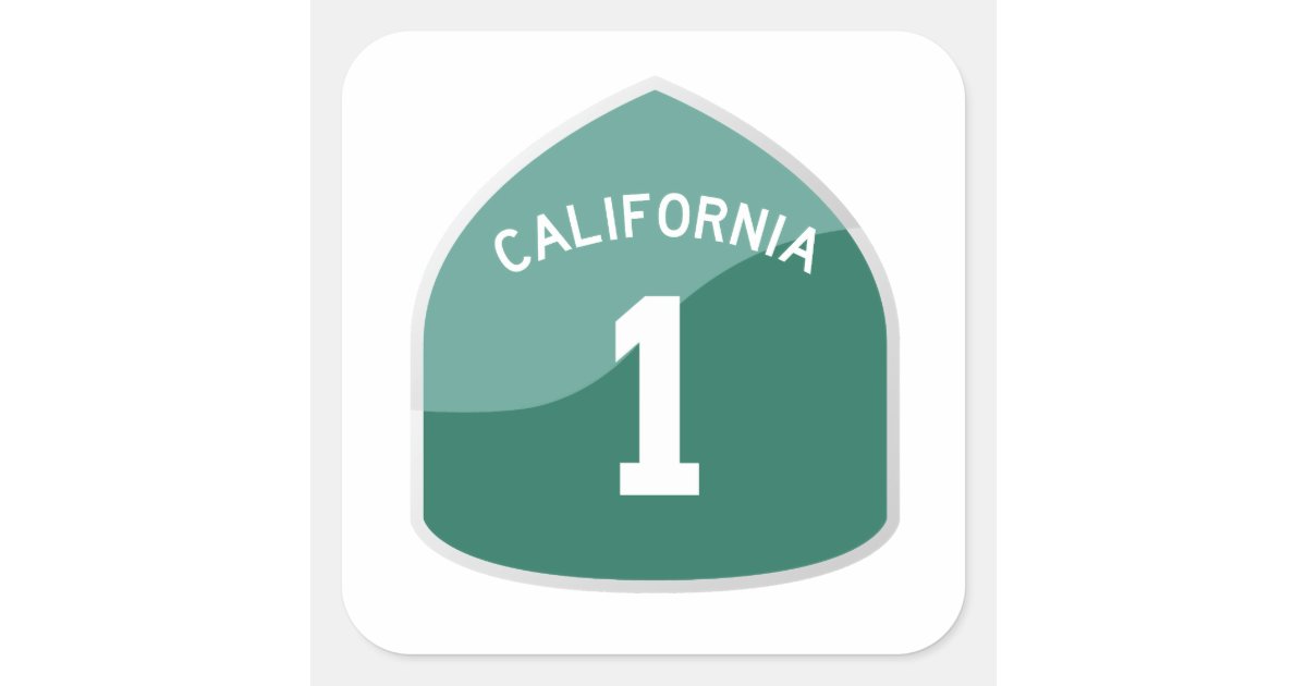 California State Route 1 / Highway 1 Sticker | Zazzle