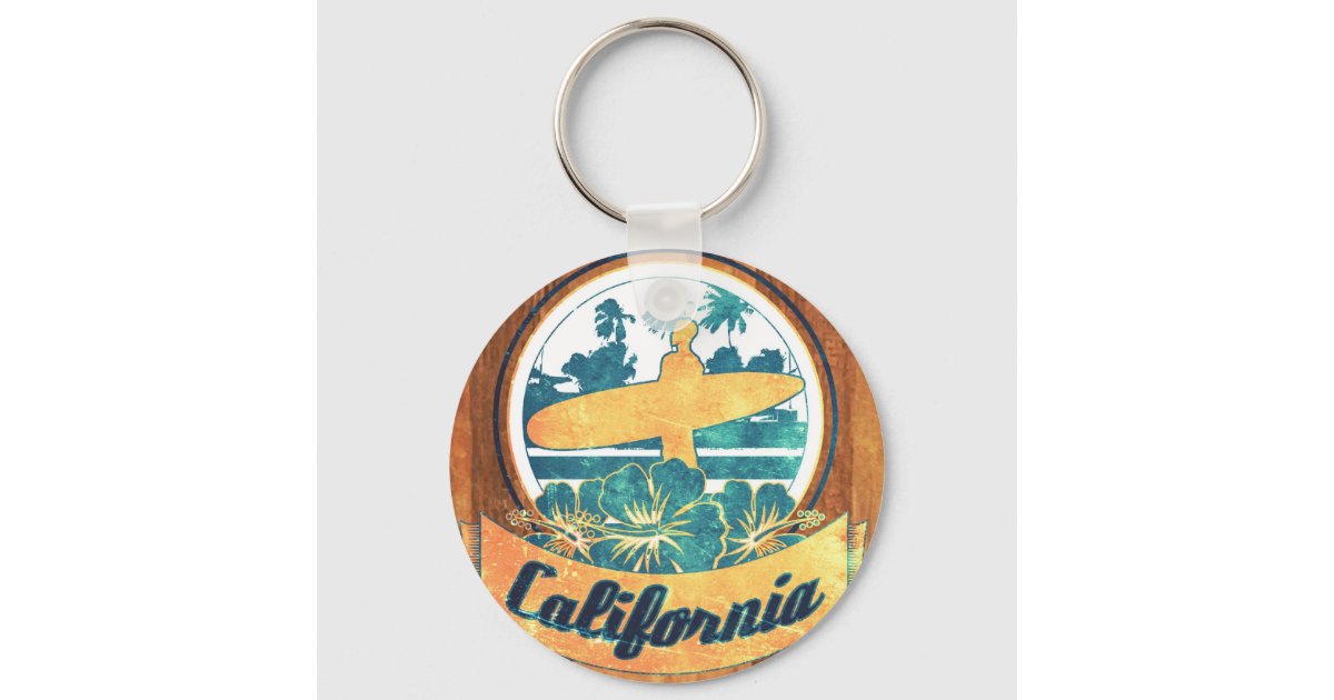 California surfboard keychain | Zazzle
