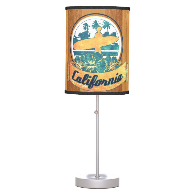 California surfboard table lamp | Zazzle