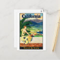 California this summer Restored Vintage Poster Postcard | Zazzle