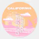 California, Travel Art, Preppy, Preppy Travel Classic Round Sticker ...