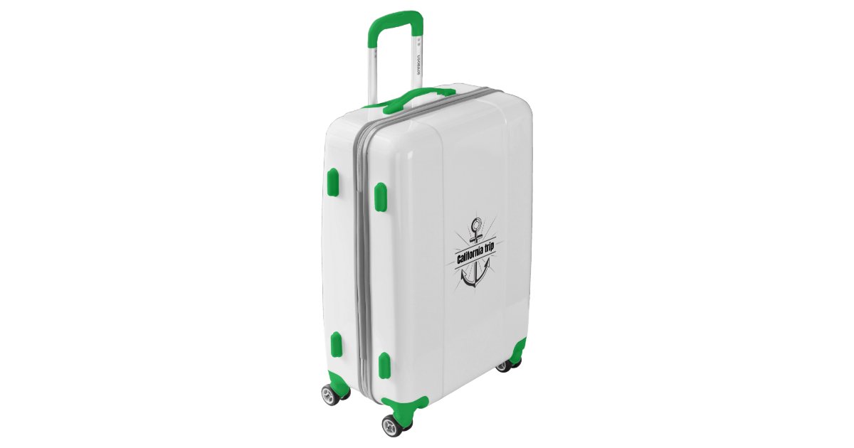 California trip Modern Anchor Elegant white Luggage | Zazzle