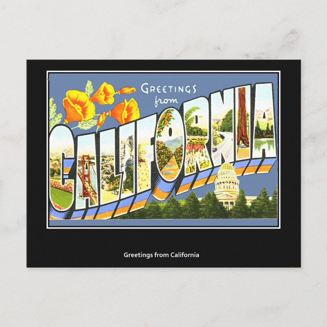 California Vintage Travel Postcard | Zazzle