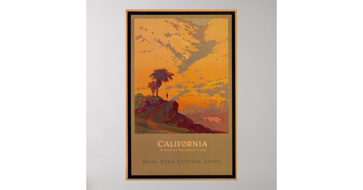 California Vintage Travel Poster | Zazzle