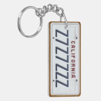 California White License Plate Keychain CUSTOM | Zazzle