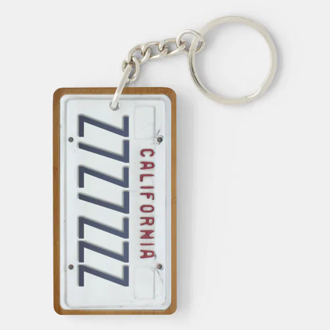 California White License Plate Keychain CUSTOM | Zazzle