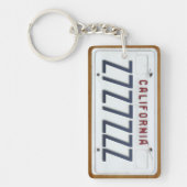 California White License Plate Keychain CUSTOM | Zazzle