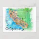 California with tourist Map Postcard | Zazzle