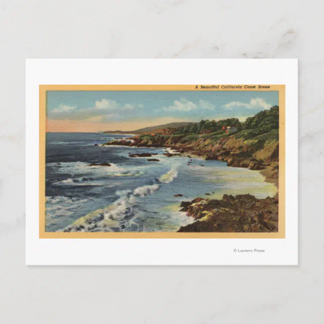 CaliforniaBeautiful Californian Coastal Scene Postcard | Zazzle