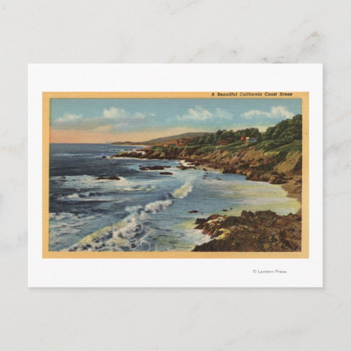CaliforniaBeautiful Californian Coastal Scene Postcard | Zazzle.com
